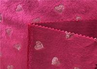China Polyester Velboa Minky Plush Fabric 240 GSM Gold Foil Print for Baby Blankets for sale