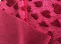 China Heart Pattern Knit DTY Brush Minky Plush Fabric 100 Polyester for sale