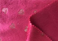 China Polyester Velboa Minky Plush Fabric 240 GSM Gold Foil Print for Baby Blankets for sale