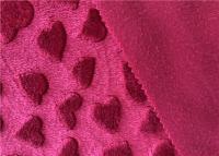 China Heart Pattern Knit DTY Brush Minky Plush Fabric 100 Polyester for sale