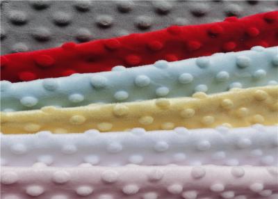 China FDY Super Bubble Minky Dot Plush Fabric 260GSM 200CM for Baby Blanket for sale