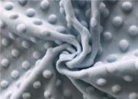 China Polyester Embossed Baby Cuddle Bubble Minky Dot Plush Blanket Fabric 150cm 220GSM for sale