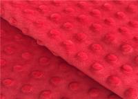 China Polyester Embossed Baby Cuddle Bubble Minky Dot Plush Blanket Fabric 150cm 220GSM for sale
