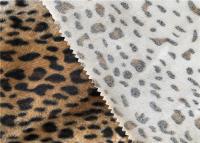 China 100% Polyester Velboa Faux Fur Fabric 240GSM Animal Print Plush Velvet 160cm Width for sale
