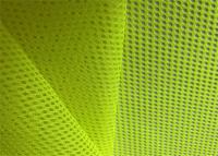China Plain Yellow Fluorescent Mesh Fabric 100% Polyester For Traffic Safety Vest for sale