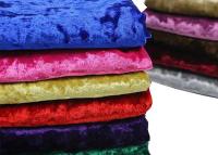 China Stretch Diamond Crushed Polyester Spandex Velvet Fabric For Dress for sale