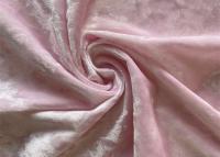 China KS Shiny Crushed Spun Polyester Velvet Fabric 95% Polyester 5% Spandex 200GSM 150cm Width for sale