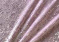 China KS Shiny Crushed Spun Polyester Velvet Fabric 95% Polyester 5% Spandex 200GSM 150cm Width for sale