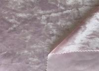 China KS Shiny Crushed Spun Polyester Velvet Fabric 95% Polyester 5% Spandex 200GSM 150cm Width for sale