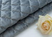 China Ultrasonic Quilted Sofa Velvet Upholstery Fabric Customized Warp for sale