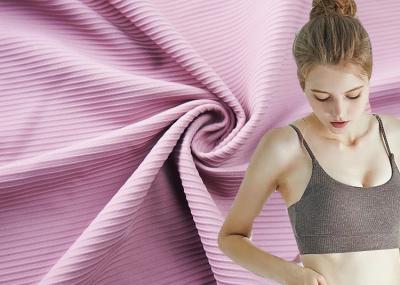 China Polyamide Ribbed Nylon Spandex Fabric Striated Yoga Leggings for sale
