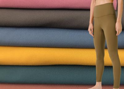 China Soft Brushed Microfiber Yoga Polyester Spandex Fabric Tear Resistant for sale
