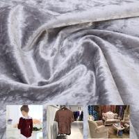 China Diamond Design Ice Crushed Shiny Polyester Velvet Fabric 58-60 Inch 180GSM for Dress for sale