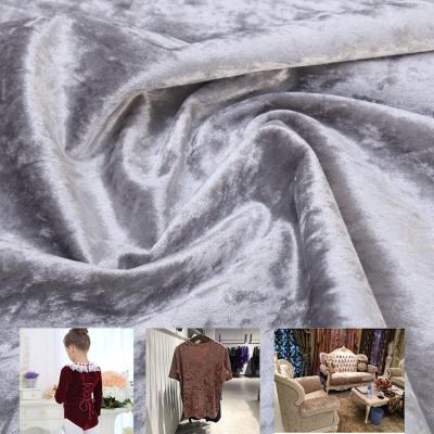 China Diamond Design Ice Crushed Shiny Polyester Velvet Fabric 58-60 Inch 180GSM for Dress for sale