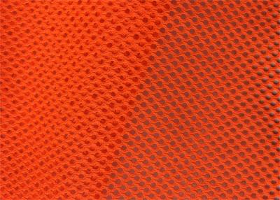 China Bright Red 100% Polyester Mesh Fluorescent Material Fabric For Garments for sale
