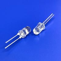 China Traffic Warning Light LED Diode 5mm 45deg 625nm Red Color 12000mcd Short Pin With Stopper for sale