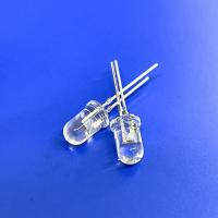 China Traffic Warning Light LED Diode 5mm 45deg 625nm Red Color 12000mcd Short Pin With Stopper for sale