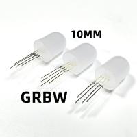 China 10mm Addressable LED Diode GRBW Pixel LED Beads SK6812 Integrated Diffused Round Head for sale