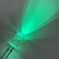 China Green Color 5mm LED Diode 45deg 500nm Clear Round Head With Stopper For LED Turn Signal for sale