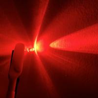 China Traffic Red Color 620nm 45deg 12000mcd Gold Wire Round with Flange 5mm LED For Outdoor for sale