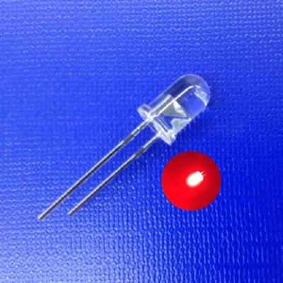 China 5mm LED Light Emitting Diode 620nm Red Color 12000mcd Round Head For Indicator Lighting for sale