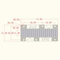 China UV Diode 71*31mm 385nm 395nm 405nm 176W 12-14W/Cm² COB UVA LED Module for sale