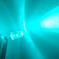 China 500nm Bluish Green Color 12900mcd - 13800mcd High Intensity 5mm LED Diodes For Safety Traffic Lights for sale