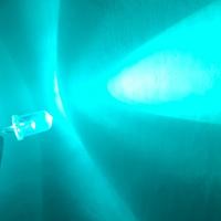 China 5mm Traffic Warning Light LED Diode 45deg 500nm Bluish Green Color 15000mcd Round Shape Clear Lens for sale