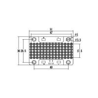 China 51*36mm 365nm 260W UV Diode 13-15W/cm2 COB UVA Module For Curing Machine for sale
