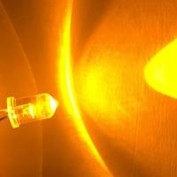 China Throughhole 5mm 45deg 0.5W 590nm Yellow Color 30000mcd Super Bright For Guide Arrow Light for sale
