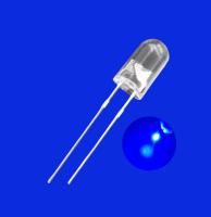 China 0.5W 5mm LED Light Emitting Diode 520-530nm Blue Color 25000mcd Clear Lens For Indicator Lighting for sale