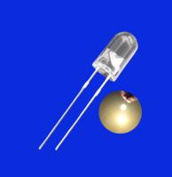 China 0.5W 5mm LED Light Emitting Diode 2700K Warm White Color 25000-35000mcd Clear Lens For Illumination for sale
