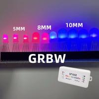 China 5mm GRBW Addressable LED Diode Color Changing Frosted Lens 4-In-1 SK6812 Round Head Point Control LED Diode for sale