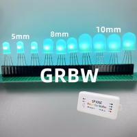 China 5mm GRBW Addressable LED Diode Color Changing Frosted Lens 4-In-1 SK6812 Round Head Point Control LED Diode for sale