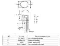 China 12V 10mm Addressable LED Diode R G B Dream Color Diffused Lens 3-In-1 WS2812B Short Pins Pixel LED Diode for sale