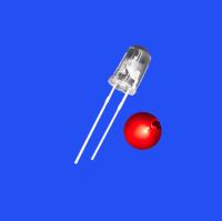China Flashing LED 5mm 0.5Hz 1/2 Duty Cycle Red Color 620nm 1500mcd Clear Lens Dip Blinking LED for sale