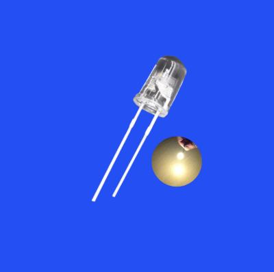 China Flashing LED 5mm 0.5Hz 1/2 Duty Cycle Warm Color 3500K 5000mcd Clear Lens Dip Blinking LED for sale
