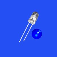 China Flashing LED 5mm 0.5Hz 1/2 Duty Cycle Blue Color 460-470nm 1200mcd Clear Lens Dip Blinking LED for sale