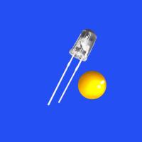 China Flashing LED 5mm 0.5Hz 1/2 Duty Cycle Yellow Color 595nm 1500mcd Clear Lens Dip Blinking LED for sale
