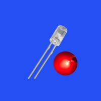 China LED Flashing 4mm 0.5Hz 1/2 Duty Cycle Red Color 620nm 1500mcd 80deg Concave Shape Flangeless Head Blinking LED for sale