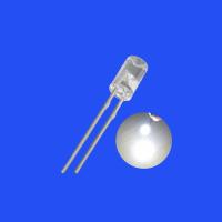 China LED Flashing 4mm 0.5Hz 1/2 Duty Cycle White Color 12000K 1000mcd 80deg Concave Shape Flangeless Head Blinking LED for sale