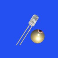China LED Flashing 4mm 0.5Hz 1/2 Duty Cycle Warm White Color 3500K 800mcd 80deg Concave Shape Flangeless Head Blinking LED for sale
