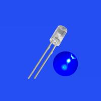 China LED Flashing 4mm 0.5Hz 1/2 Duty Cycle Blue Color 460-470nm 600mcd 80deg Concave Shape Flangeless Head Blinking LED for sale