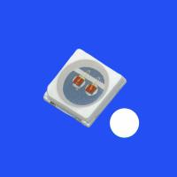 China SMD3030 3.0x3.0mm White Color 6000-6500K 10-12LM 120deg Water Clear Lens PCT Bracket LED Chip for sale