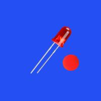China 5mm 2.0Hz 1/8 Duty Cycle Tinted Red 620nm 150mcd 60deg Round Head With Flange Blinking LED for sale