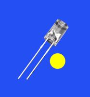 China 5mm 1.0Hz 1/2 Duty Cycle Yellow Color 585-595nm 1200mcd 90deg Capacitor Zener Integrated Flangeless Concave LED for sale