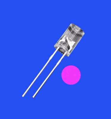 China 5mm 1.0Hz 1/2 Duty Cycle Pink Color 1000-2000mcd 90deg Capacitor Zener Integrated Flangeless Concave LED for sale