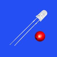 China 5mm 1.5Hz 1/6 Duty Cycle Red Color 620nm 600-1200mcd Round Head With Flange Long Pins Blinking LED for sale