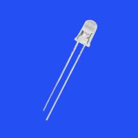 China 5mm 1.5Hz 1/6 Duty Cycle White Color 8000-12000K 2000-4000mcd Round Head With Flange Long Pins Flashing LED for sale
