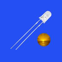 China 5mm 1.5Hz 1/6 Duty Cycle Yellow Color 585-595nm 600-1200mcd Round Head Long LED Pins Flashing Light for sale